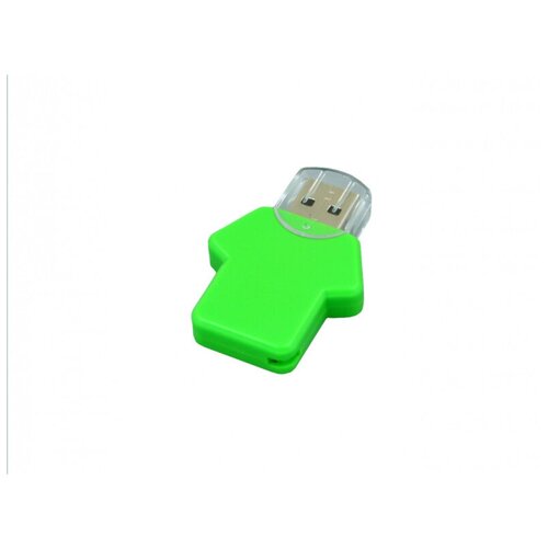 Пластиковая флешка для нанесения логотипа в виде футболки (64 Гб / GB USB 2.0 Зеленый/Green Football_man Футболист оптом для логотипа компании)