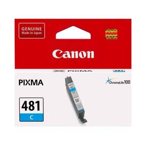 Картридж Canon CLI-481C (2098C001) для PIXMA TS704, TS6140, TR7540, TR8540, TS8140, TS9140, TS6240, TS8240, TS9540, TS9541C, TS6340, TS8340, голубой