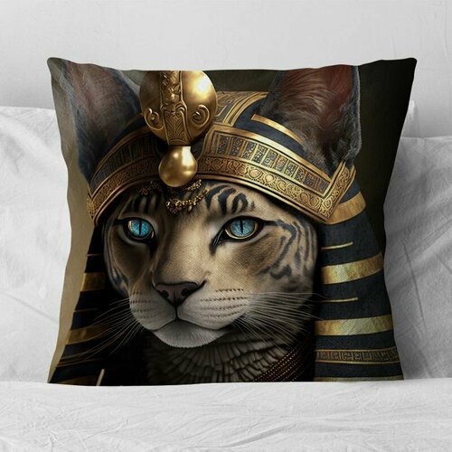 Египетские фараоны / Осирис / 40х40 / велюр / подарок / подушка диванная / подушка для интерьера