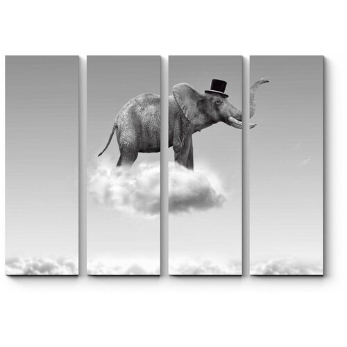 Модульная картина Летающий слон 180x135