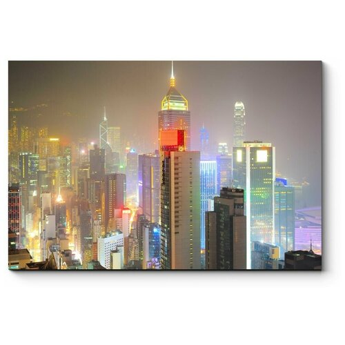 Модульная картина Гонконг в сиянии огней30x20