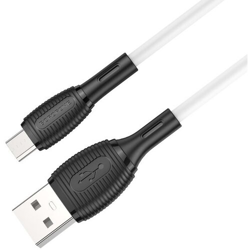Кабель USB - микро USB Borofone BX86, 1.0м, 2.4A, цвет: белый