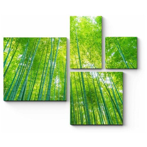 Модульная картина Бамбуковый лес 82x68