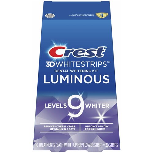 Crest 3D Whitestrips Luminous – Отбеливающие полоски для зубов (Новый)