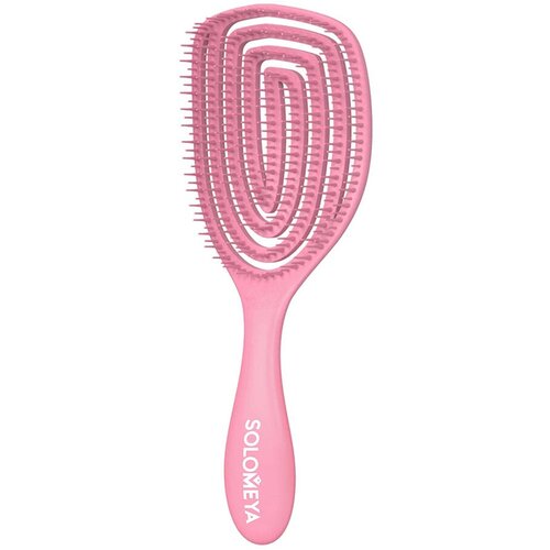 Расческа для сухих и влажных волос с ароматом клубники Solomeya Wet Detangler Brush Oval Strawberry /84 мл/гр.