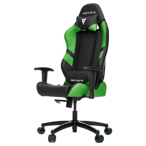 Компьютерное кресло Vertagear S-Line SL1000 игровое, обивка: искусственная кожа, цвет: black green