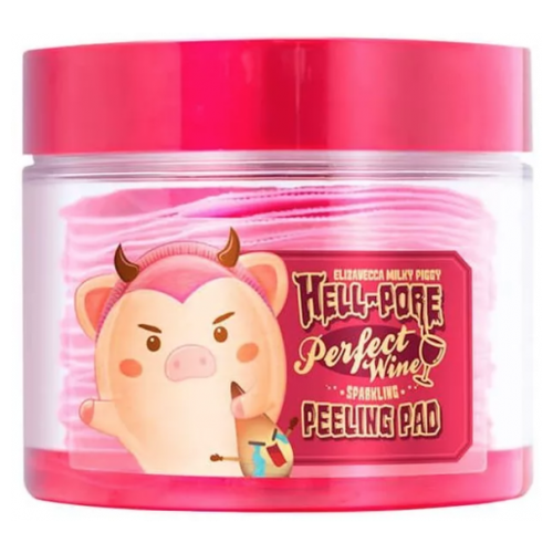Очищающие винные пилинг-пэды [Elizavecca] Hell-Pore Perfect Wine Sparkling Peeling Pad