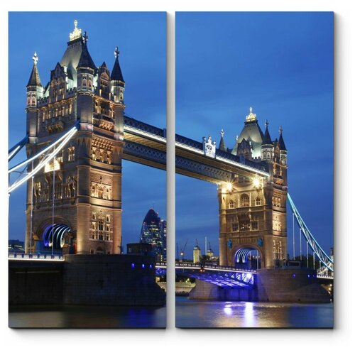 Модульная картина Тауэрский мост на закате дня, Лондон 90x90