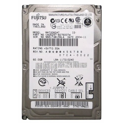 Жесткий диск Fujitsu CA06297-B38200TW 60Gb 4200 IDE 2,5" HDD