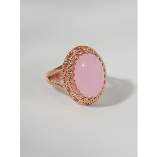 Кольцо Shine & Beauty, кварц, размер 16.5, розовый, золотой