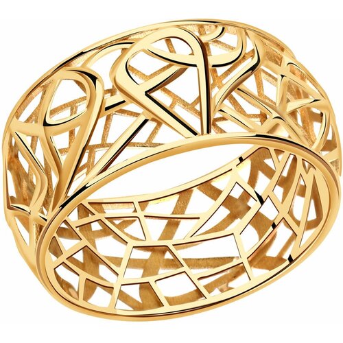 Кольцо ZOLOTYE UZORY, золото, 585 проба, размер 16.5