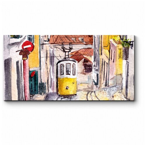 Модульная картина На узких улочках Лиссабона 70x35