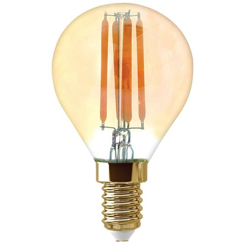 Лампочка Thomson Лампа светодиодная филаментная E14 9W 2400K шар прозрачная TH-B2123