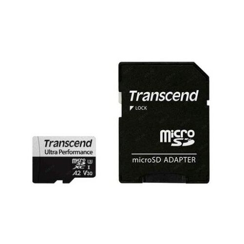Transcend Флеш карта microSD 128GB Ultra Perfomrance microSDXC Class 10 UHS-I U3, V30, A2, SD адаптер , TLC
