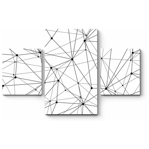 Модульная картина Точки и линии 120x78