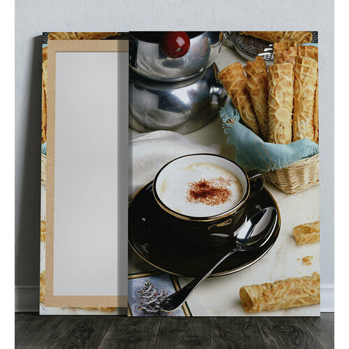 Картина на стену "Кофе и вафли" 52х66см. К-0084 Крепления в подарок