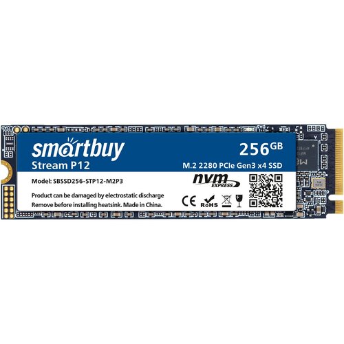 M.2 2280 SSD Smartbuy Stream P12 256GB TLC NVMe PCIe3