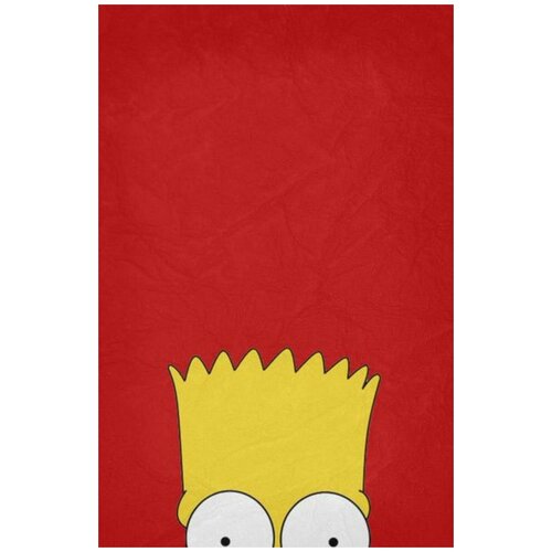 Постер / Плакат / Картина Барт Симпсон - Портрет 60х90 см в подарочном тубусе