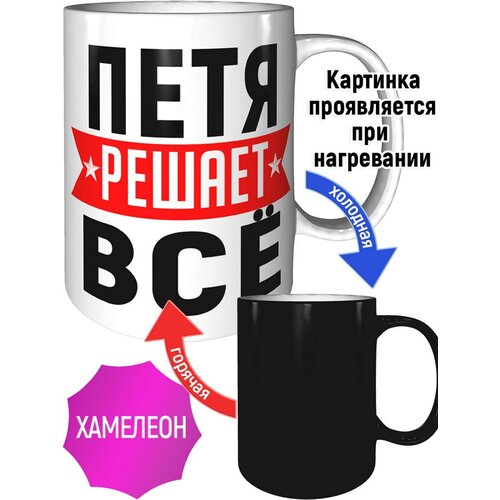 Кружка Петя решает всё - хамелеон