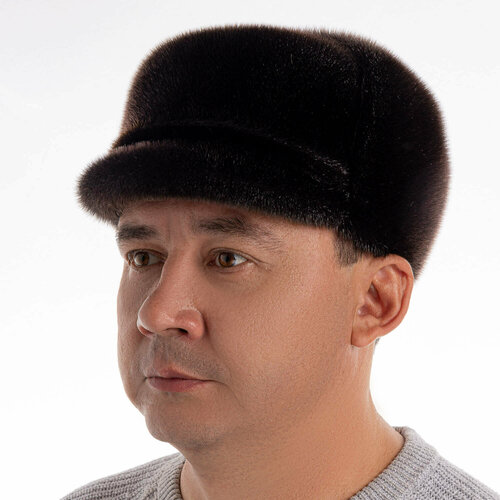 Шапка , размер 59, коричневый