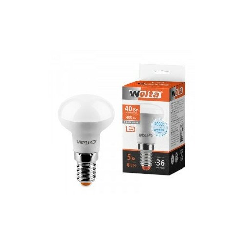 Светодиодная LED лампа Wolta лампа R39 E14 5W(400Lm) 4000K 4K 69X39 25S39R5E14 (упаковка 14 штук)