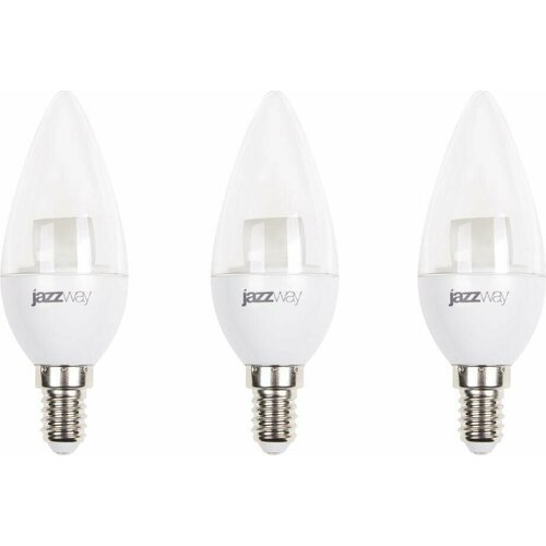 Светодиодная лампа JazzWay PLED Super Power 7W эквивалент 60W 4000K 540Лм Е14 свеча (комплект из 3 шт)