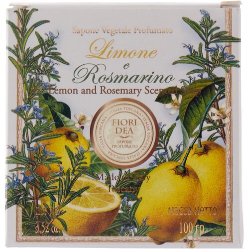 Fiori Dea Мыло кусковое Limone e rosmarino лимон, 100 г