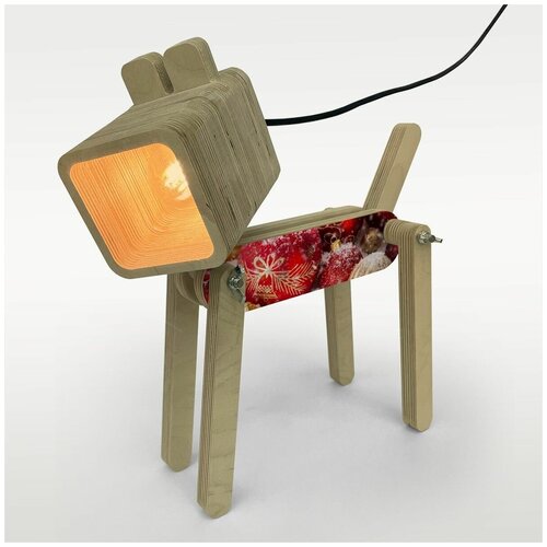 Настольная лампа светильник Собака праздник Новый год, рождество, игрушка - 674