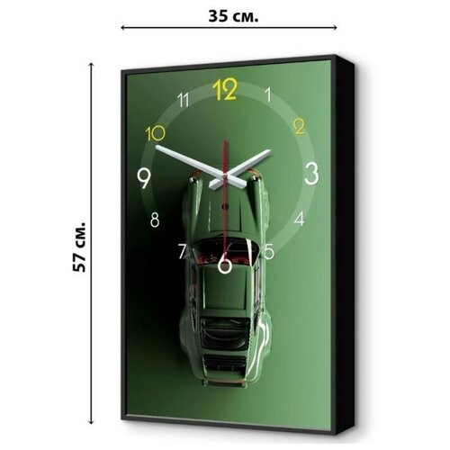 Часы-картина настенные, серия: Интерьер, "Машина", плавный ход, 1АА, 35 х 57 см