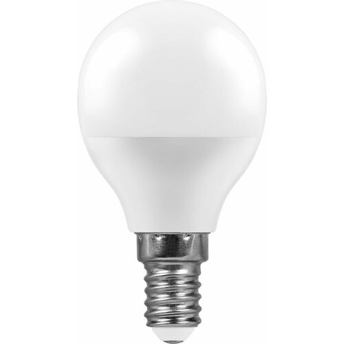Лампа светодиодная LED 7вт Е14 дневной шар | код. 25480 | FERON ( 1шт. )