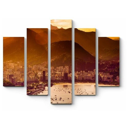 Модульная картина Чудесный Рио-де-Жанейро 135x108