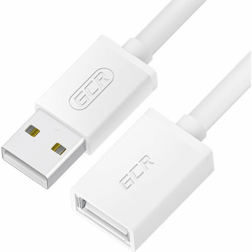 GCR Удлинитель 0.3m USB 2.0 AM/AF, белый, GCR-55059 Greenconnect GCR-55059