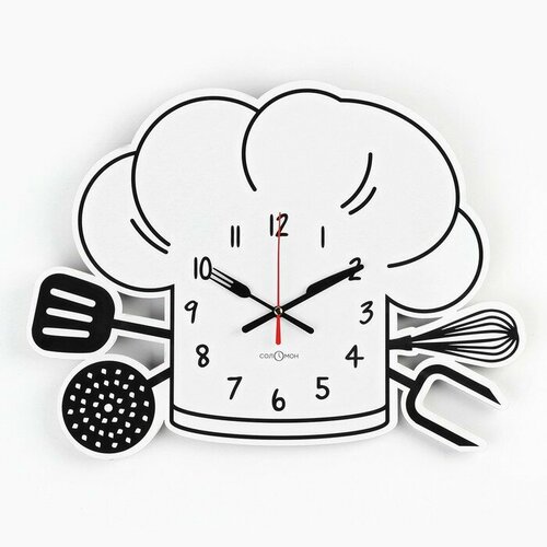 Часы настенные, серия: Кухня, "Колпак", дискретный ход, 27 х 37 см