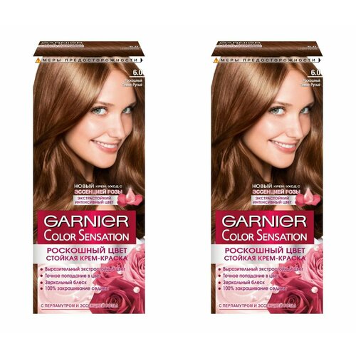Garnier Краска для волос Color Sensation, тон 6.0 Роскошный темно-русый, 110 мл, 2 шт
