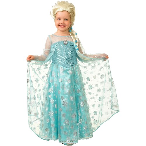 Карнавальный костюм «Эльза», текстиль, размер 28, рост 110 см