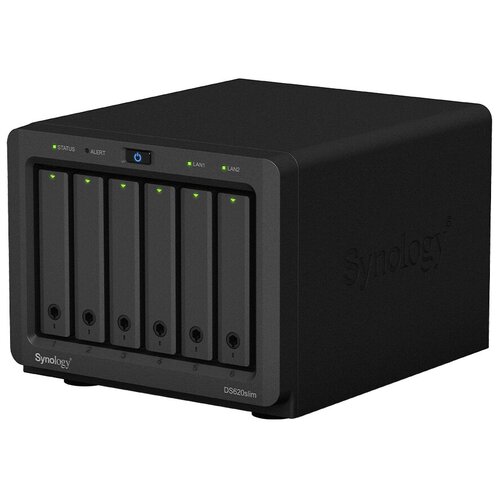 Сетевое хранилище Synology DS620slim черный