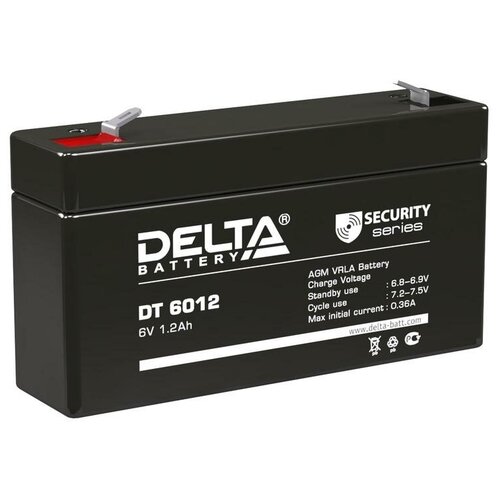 Аккумулятор 6В 1.2А. ч Delta DT6012 (5шт. в упак.)