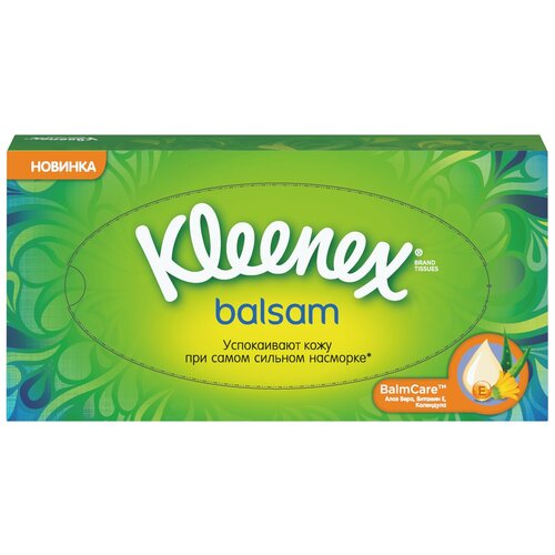 Kleenex салфетки в коробке Balsam 72 шт, 1 уп