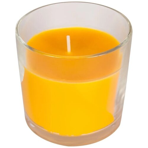 Свеча НЕ икеа ароматизированная в стакане со вкусом персика / ароматизированная свеча / свеча ароматизированная / свеча со вкусом персика