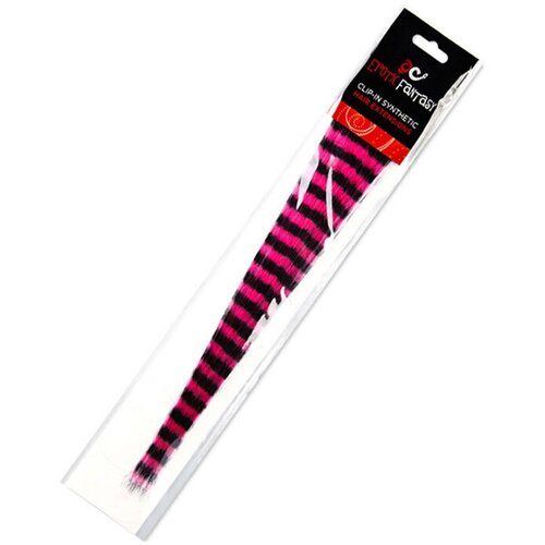 Цветные Clip-In локоны Черно-розовая зебра (Цвет: розовый с черным)