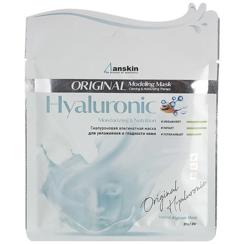 ANSKIN маска альгинатная С гиалуроновой кислотой HYALURONIC MODELING MASK /REFILL 25 ГР