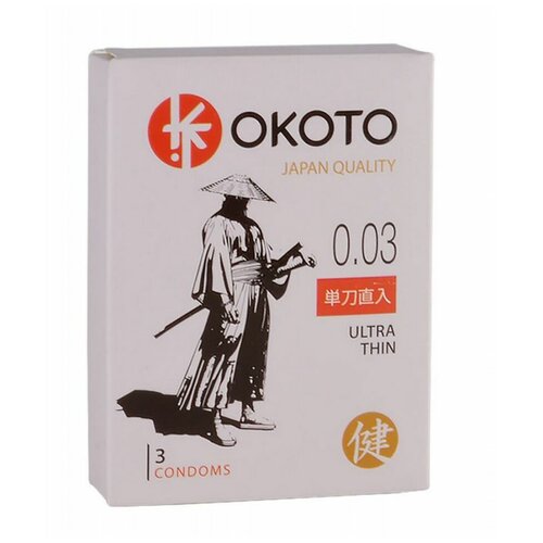 Ультратонкие презервативы OKOTO Ultra Thin - 3 шт. (прозрачный)