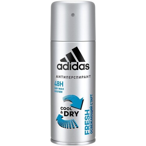 Дезодорант-антиперспирант для мужчин adidas Fresh Cool and Dry, 48ч