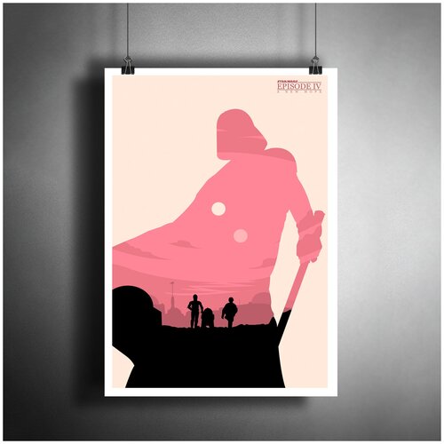 Постер плакат для интерьера "Звёздные Войны. Star Wars - Flat"/ Декор дома, офиса, комнаты A3 (297 x 420 мм)