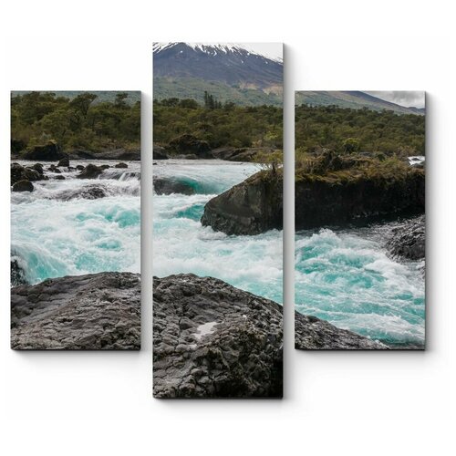 Модульная картина Водопады в чилийском национальном парке 70x63
