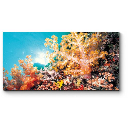Модульная картина Яркий коралловый мир 170x85