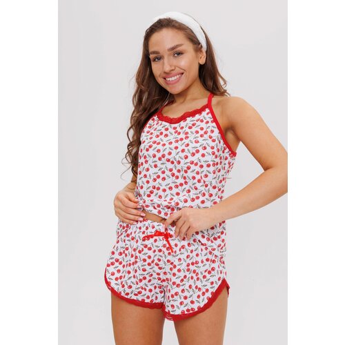 Пижама  Modellini, размер 48, красный, белый