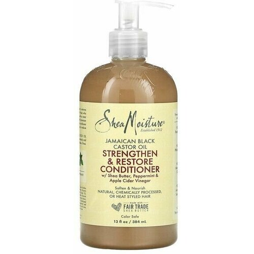 Shea Moisture, Jamaican Black Castor Oil Conditioner, Кондиционер с ямайским черным касторовым маслом, 384мл