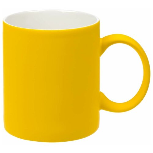 Кружка для чая для кофе с покрытием софт-тач 340 мл, желтая 340 мл