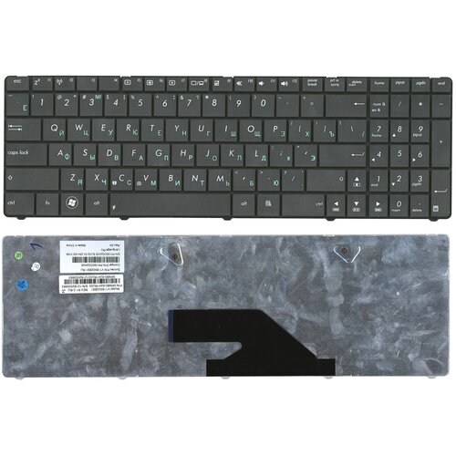 Клавиатура для ноутбука Asus K75DR черная, прямой шлейф